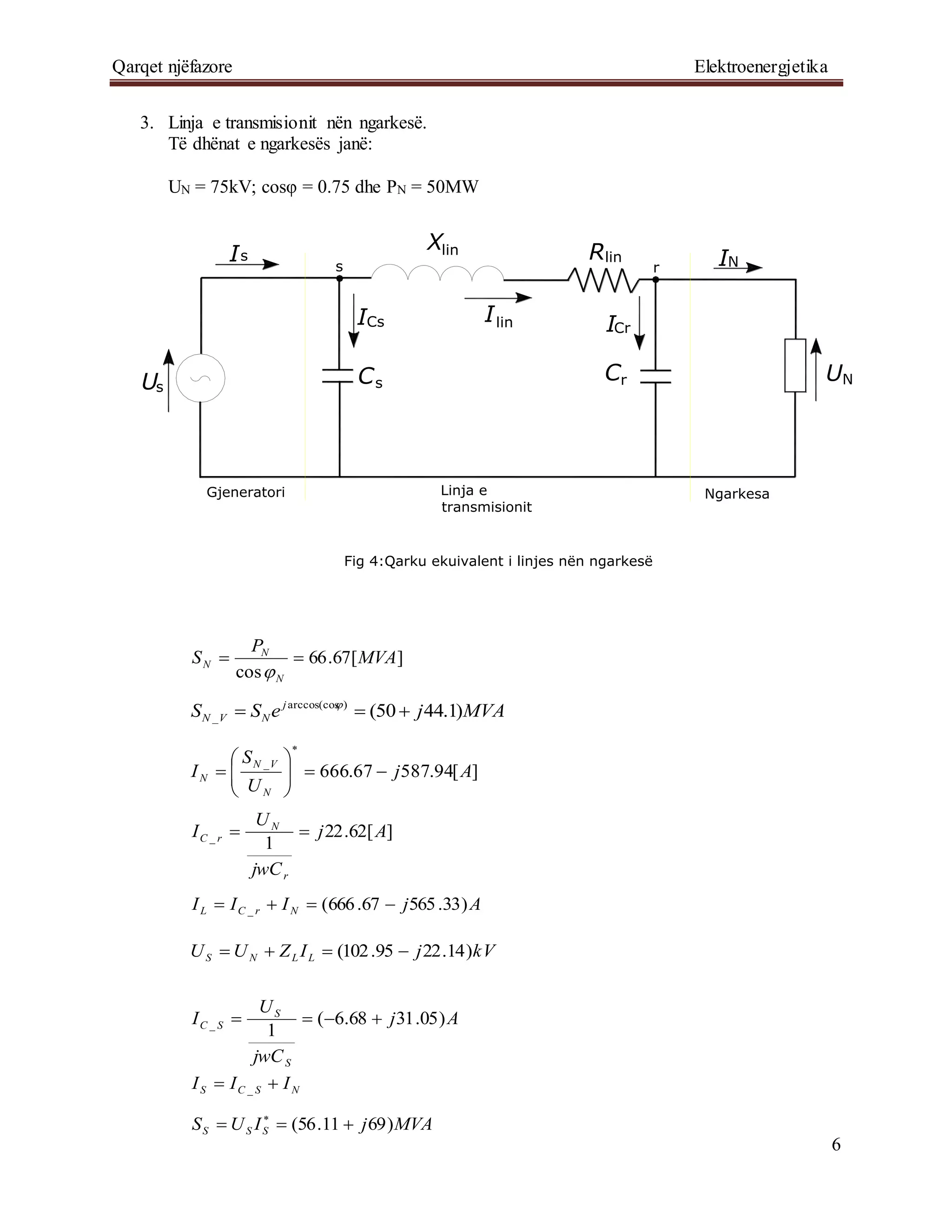 Elektroenergjetika qarqet njëfazore | DOCX