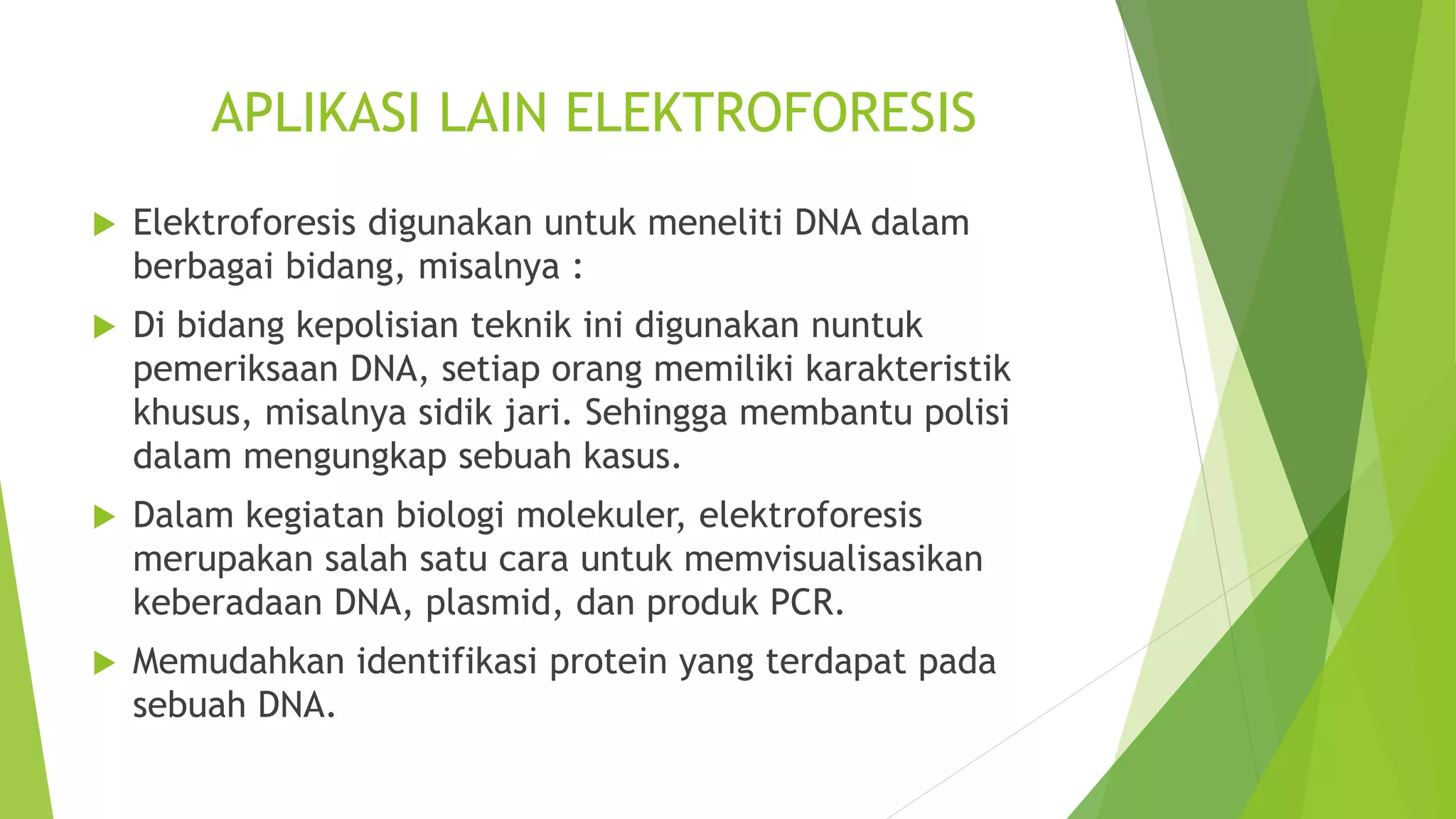 Elektroforesis bahan presentasi | PPTX