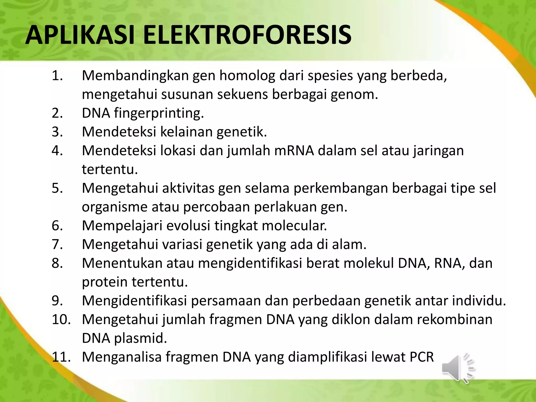 PPT Presentasi - Elektroforesis | PPTX