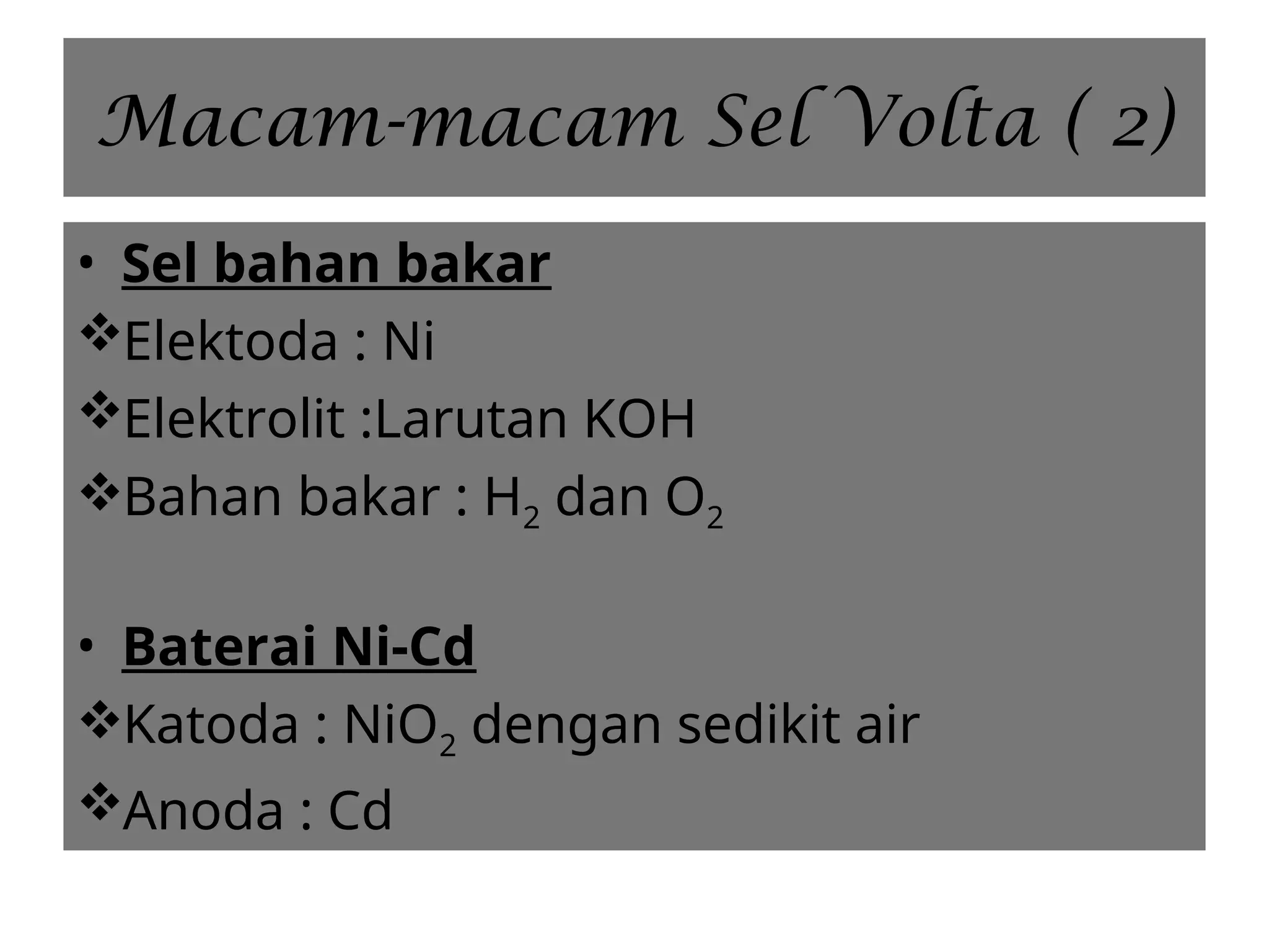 Jenis-jenis Elektrokimia & termodinamika | PPT