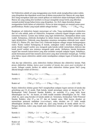 Elektrolisis | DOCX