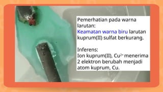 ELEKTROLISIS LARUTAN AKUEUS keseimbangan redoks | PPTX