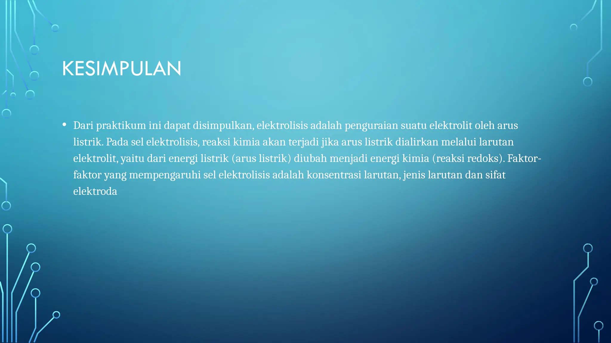 ELEKTROLISIS kimia tugas semester satu PPT.pptx