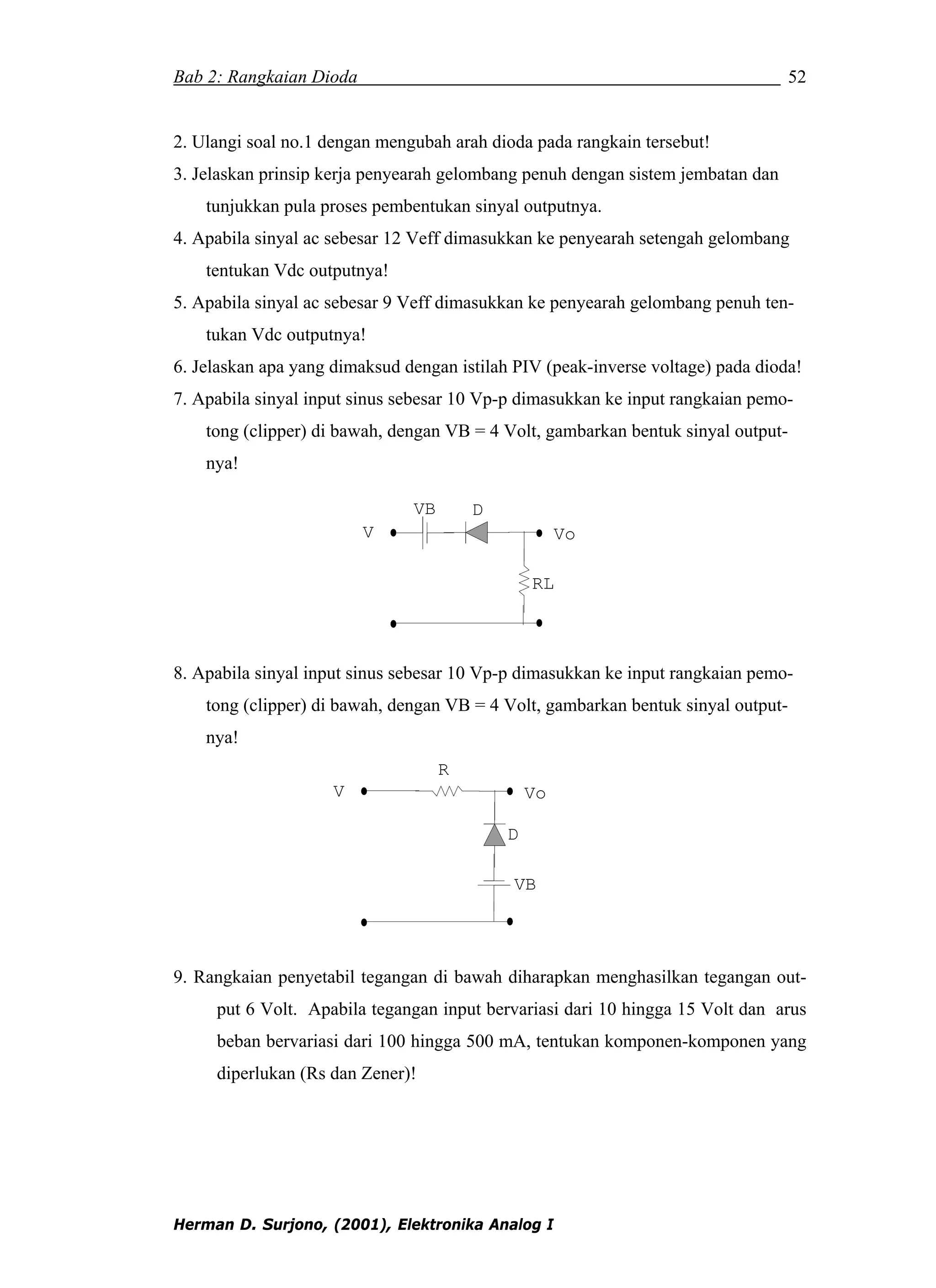 Elektronika analog 1_ch2_latihan | PDF