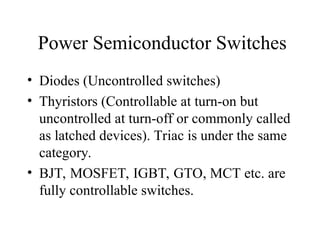 Elektronika daya kuliah ke 2 Power Semiconductor Switches | PPT