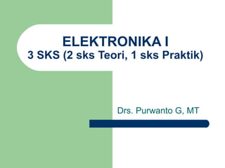 Elektronika 1 | PPT