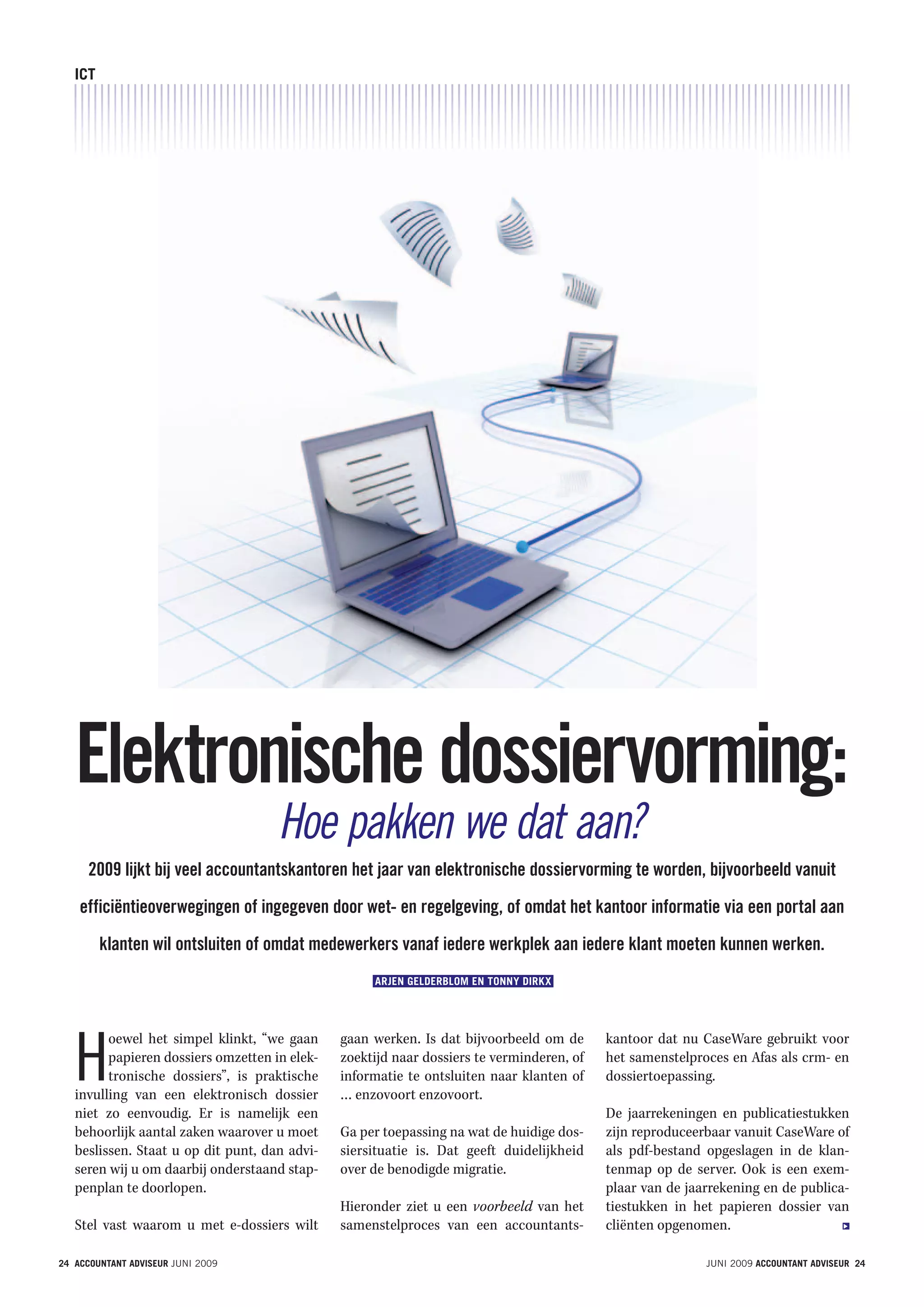 Elektronische dossiervorming hoe pakken we dat aan - accountant adviseur | PDF