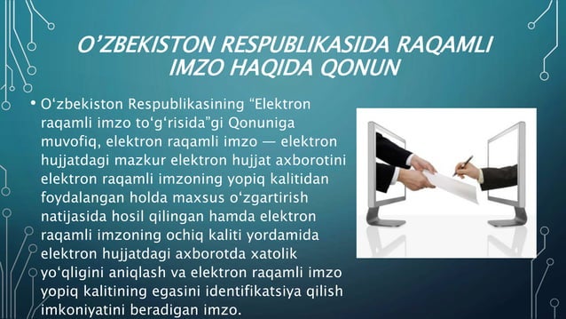 Elektron raqamli imzo va undan foydalanish.ppt
