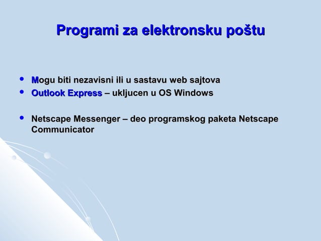 Elektronska posta | PPT
