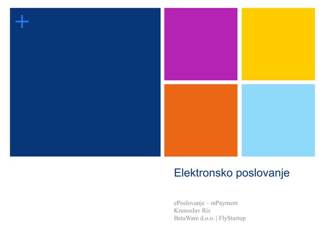 Elektronsko poslovanje mPayment | PPT