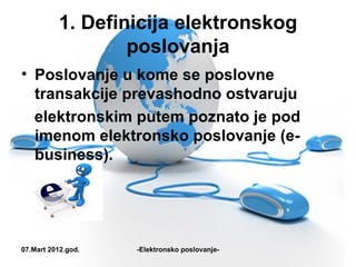 Elektronsko poslovanje Bojana Stojanovic | PPT