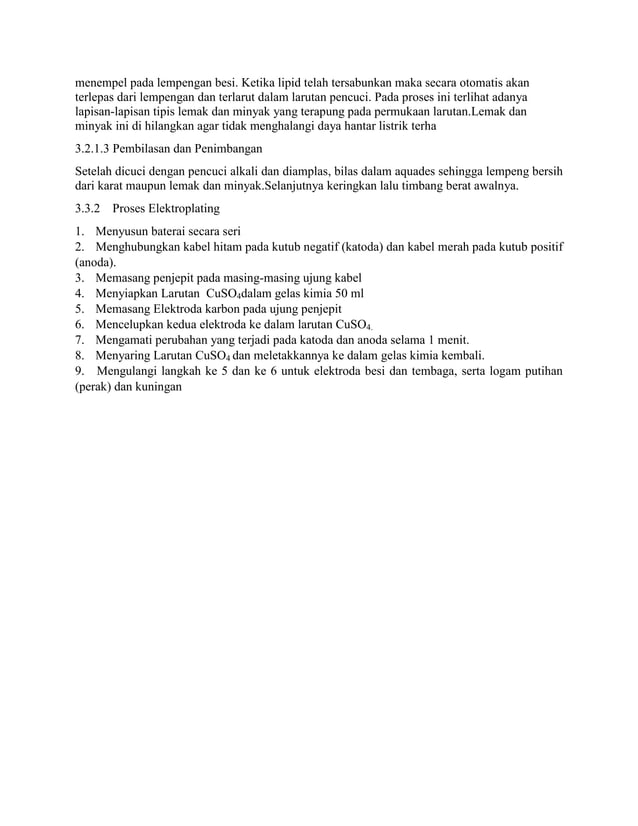 Elektroplating indra baru | DOCX