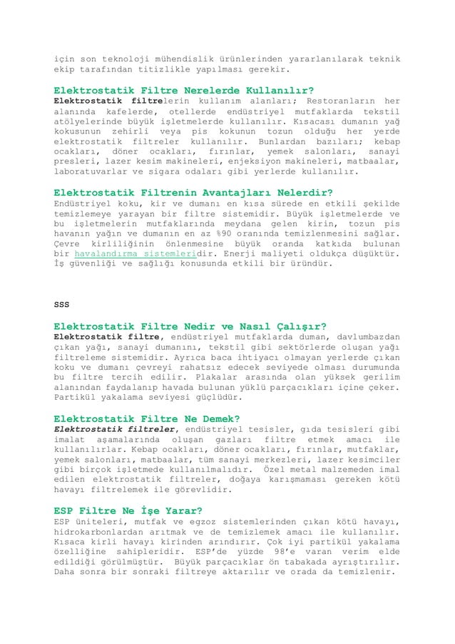 Elektrostatik Filtre | DOCX