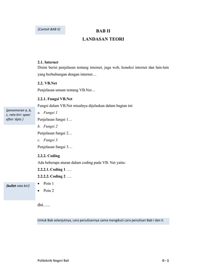Contoh Laporan Tugas Akhir (TA) | PDF