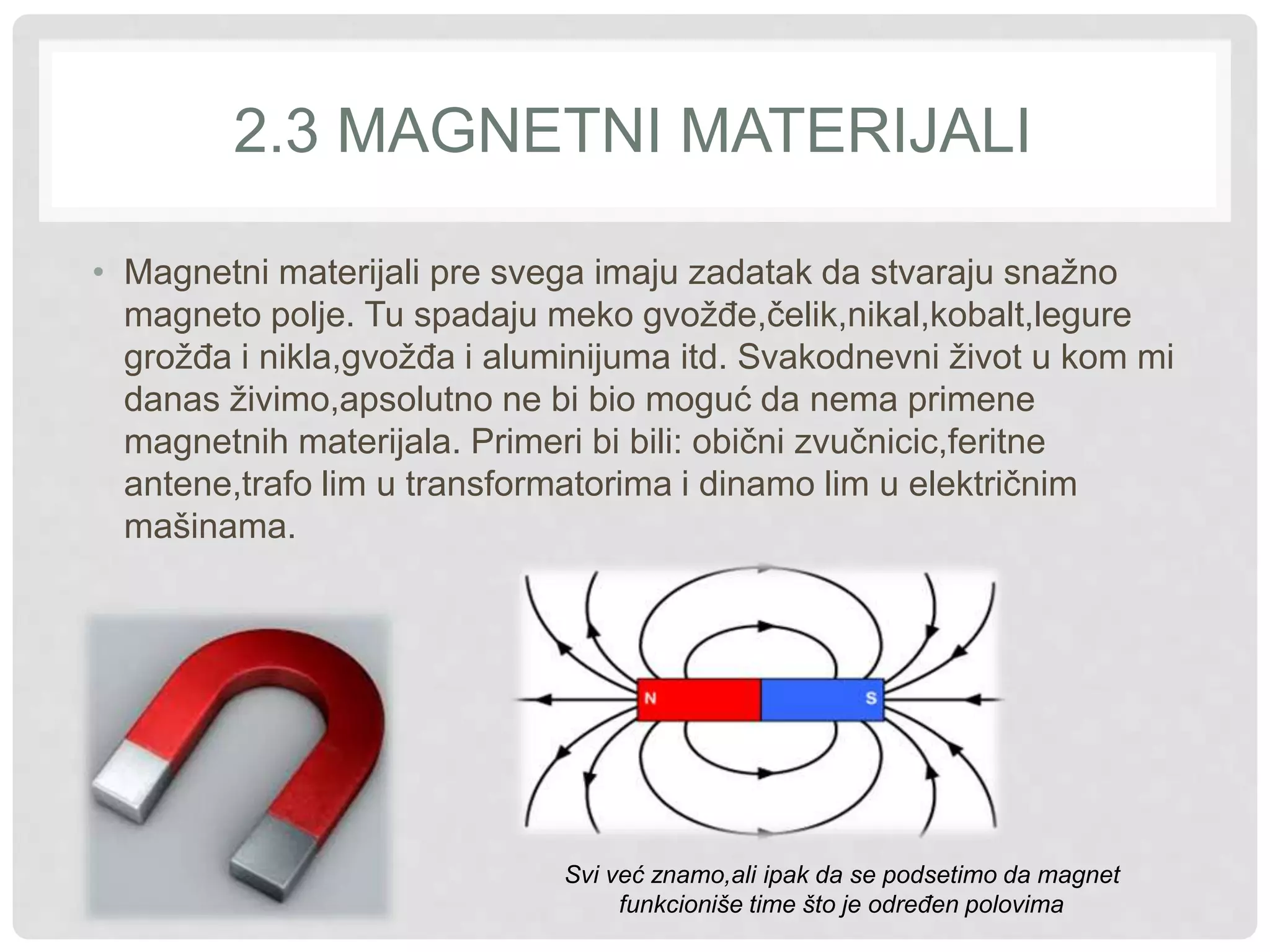 Elektrotehnički materijali-VIII Razred | PPTX