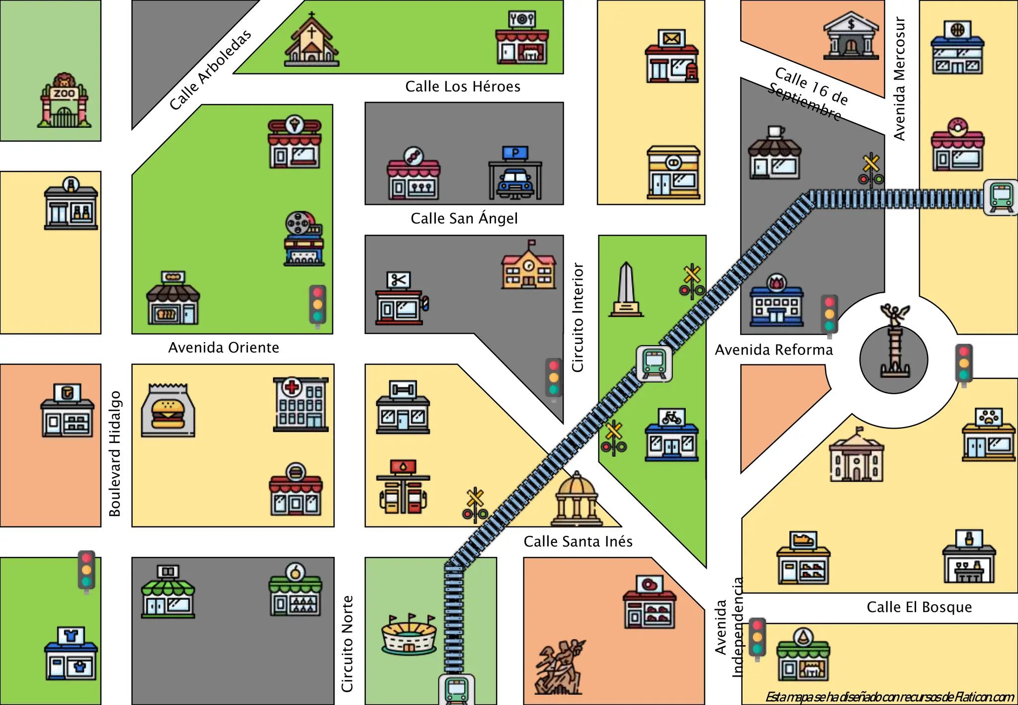 Mapa ciudad ELE - Descripcion de la ciudad | PPT