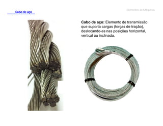 ELEMENTOS DE MÁQUINAS ELEMENTOS DE TRANSMISSÃO CABOS | PDF | Automotive