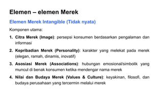 Manajemen Merek, dengan sub materi Elemen-elemen Merek | PPTX