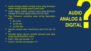 Elemen audio dalam multimedia | PPT