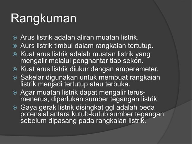 Elemen dan arus listrik | PPTX