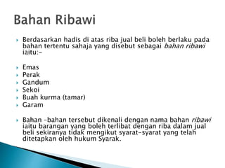 Elemen Haram dalam kewangan Islam (Riba, Gharar, Maisir) | PPT
