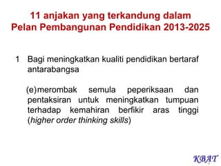 Elemen KBAT dalam instrumen pentaksiran | PDF
