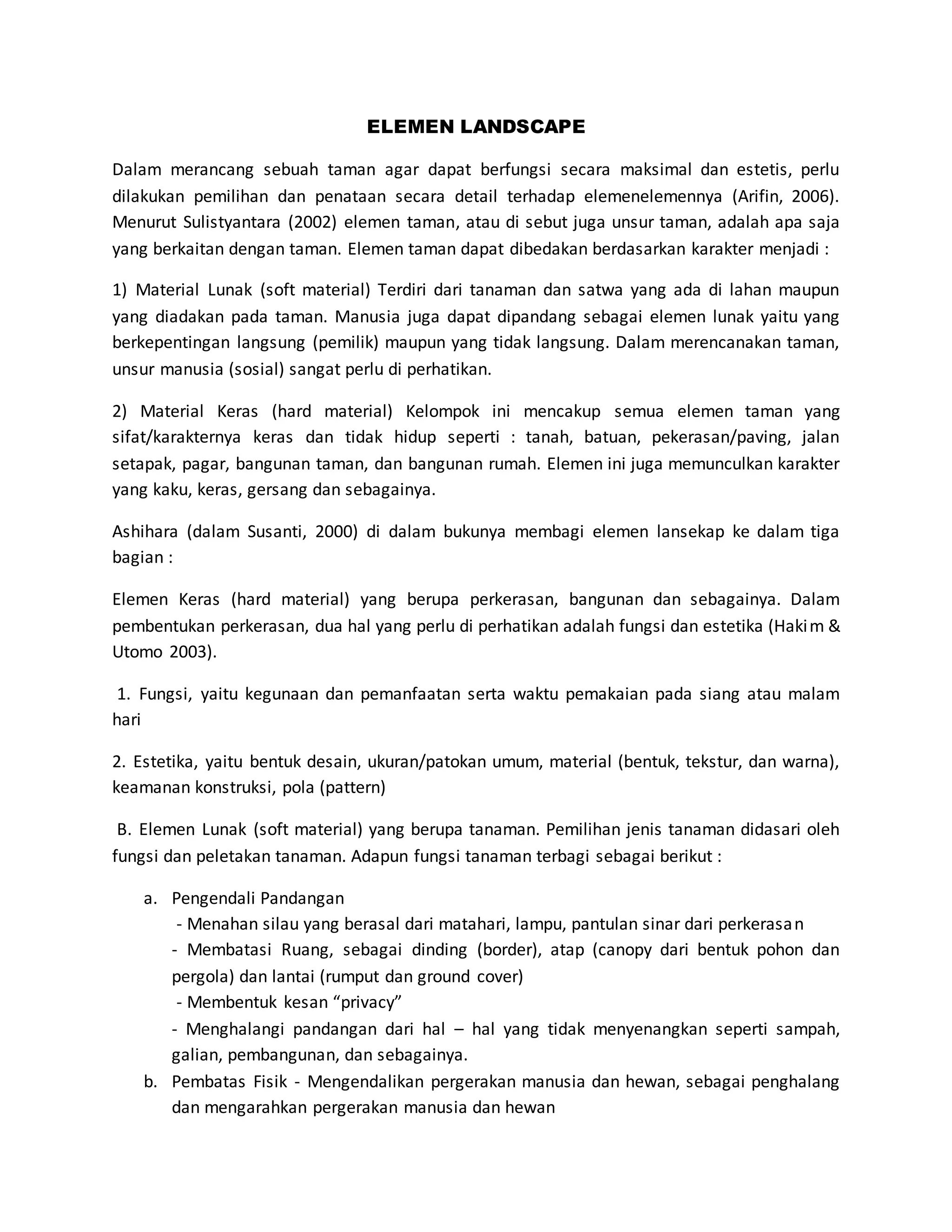 Elemen landscape | DOCX