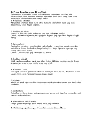 Elemen mesin 1 | DOCX