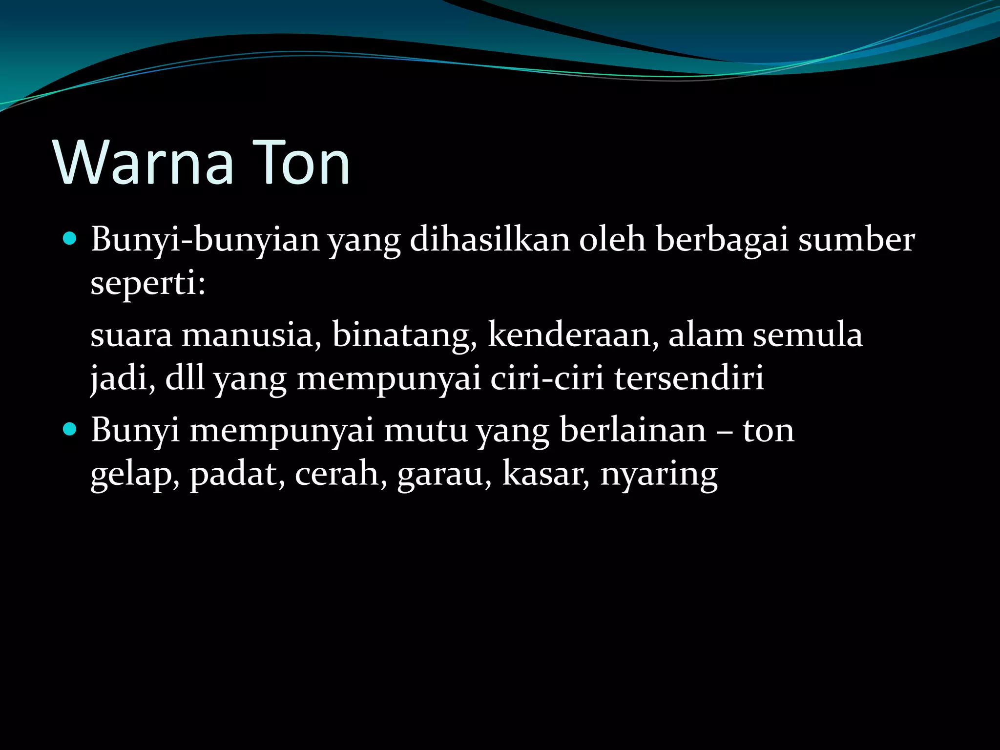 Elemen muzik dalam p&p | PPTX