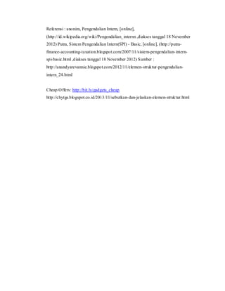 Elemen struktur pengendalian intern versi coso | PDF