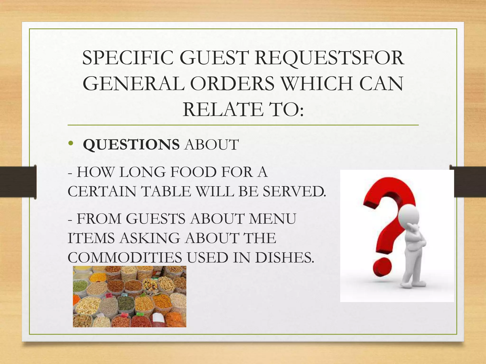 Lesson 1- Liaise between kitchen and service areas | PPTX