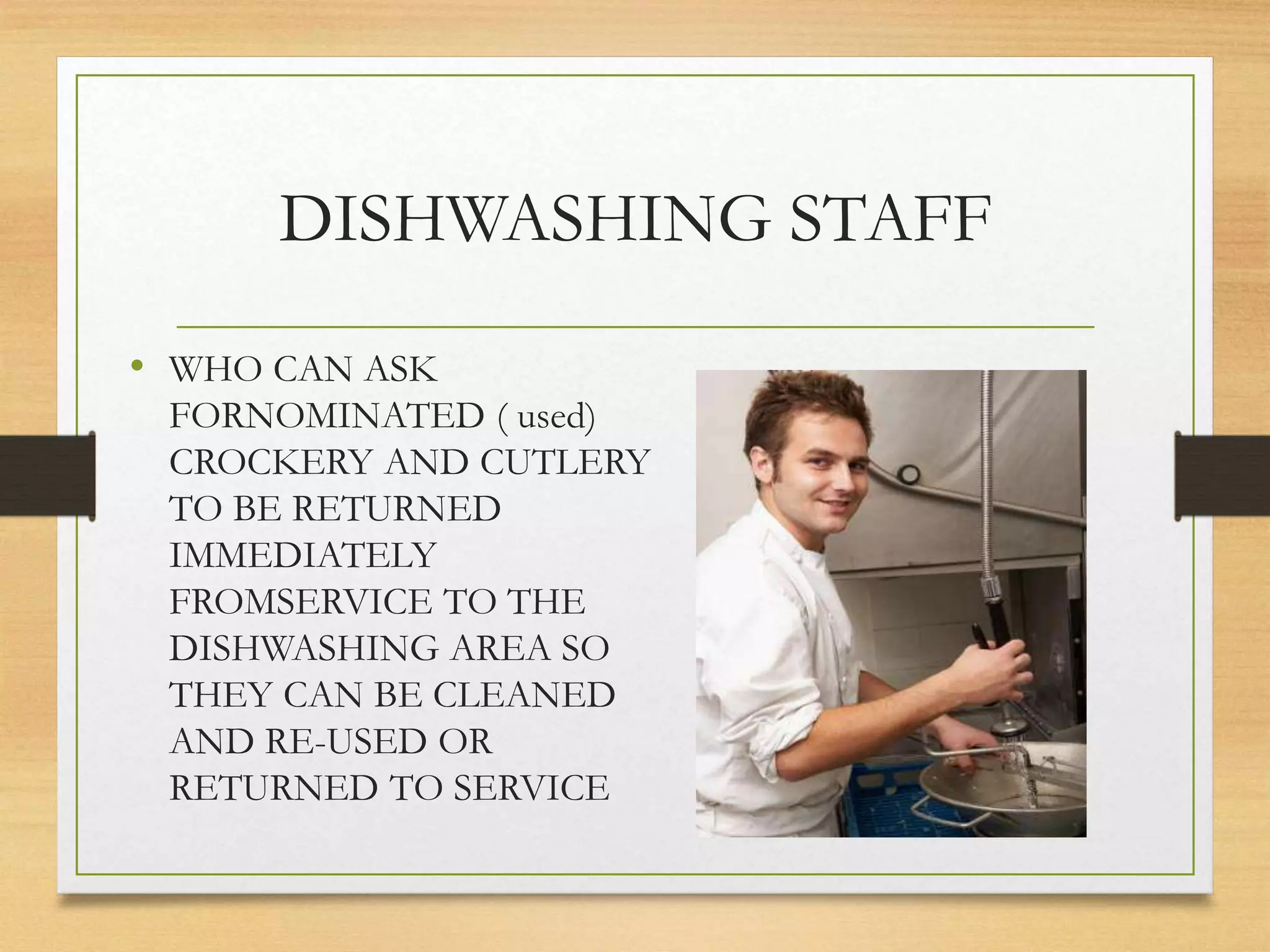 Lesson 1.1- Liaise with kitchen and service areas | PPTX
