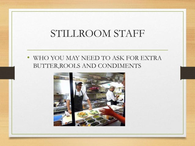 Lesson 1.1- Liaise with kitchen and service areas | PPTX | Home ...