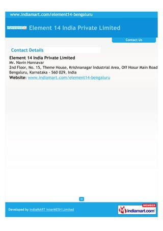 Element14 India Private Limited, Bengaluru | PDF