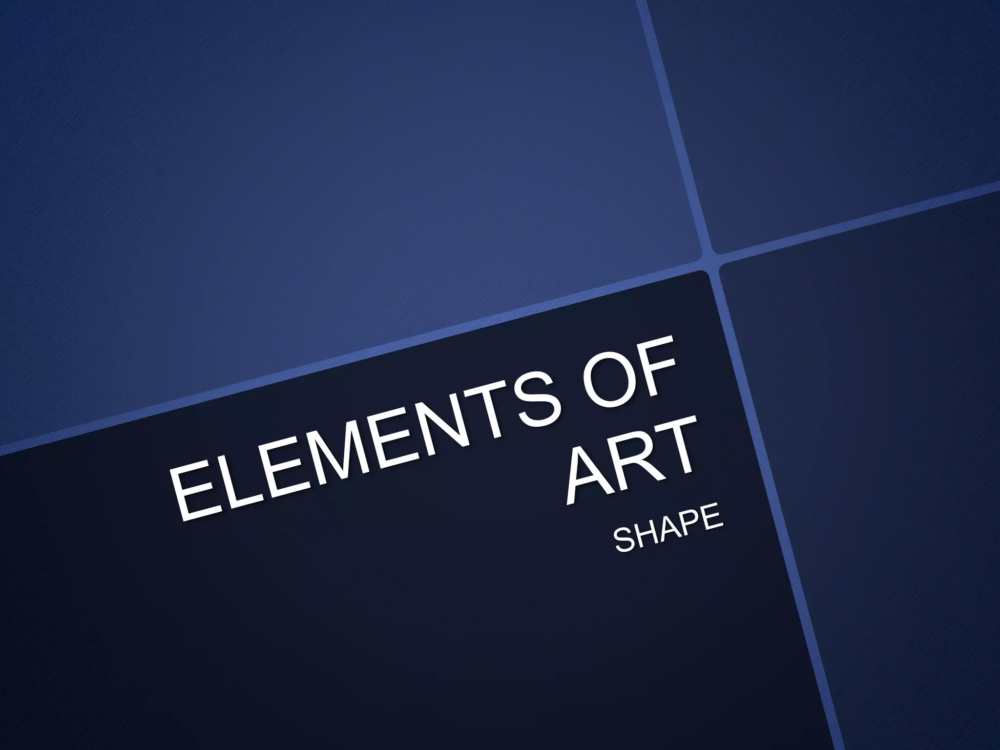 Elements of Art: Shape | PPTX