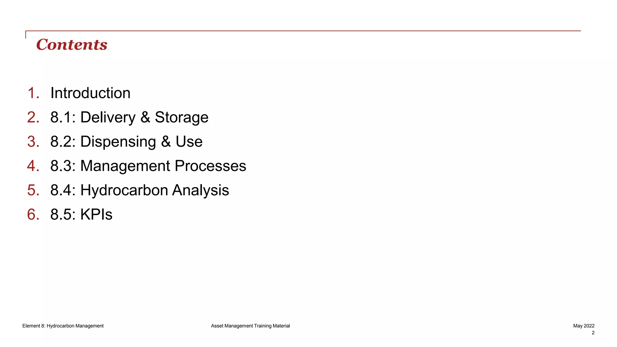 Element 8 - Hydrocarbon Management_v4_22 May.pptx
