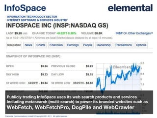 Elemental InfoSpace case study | PPT | Search | Internet