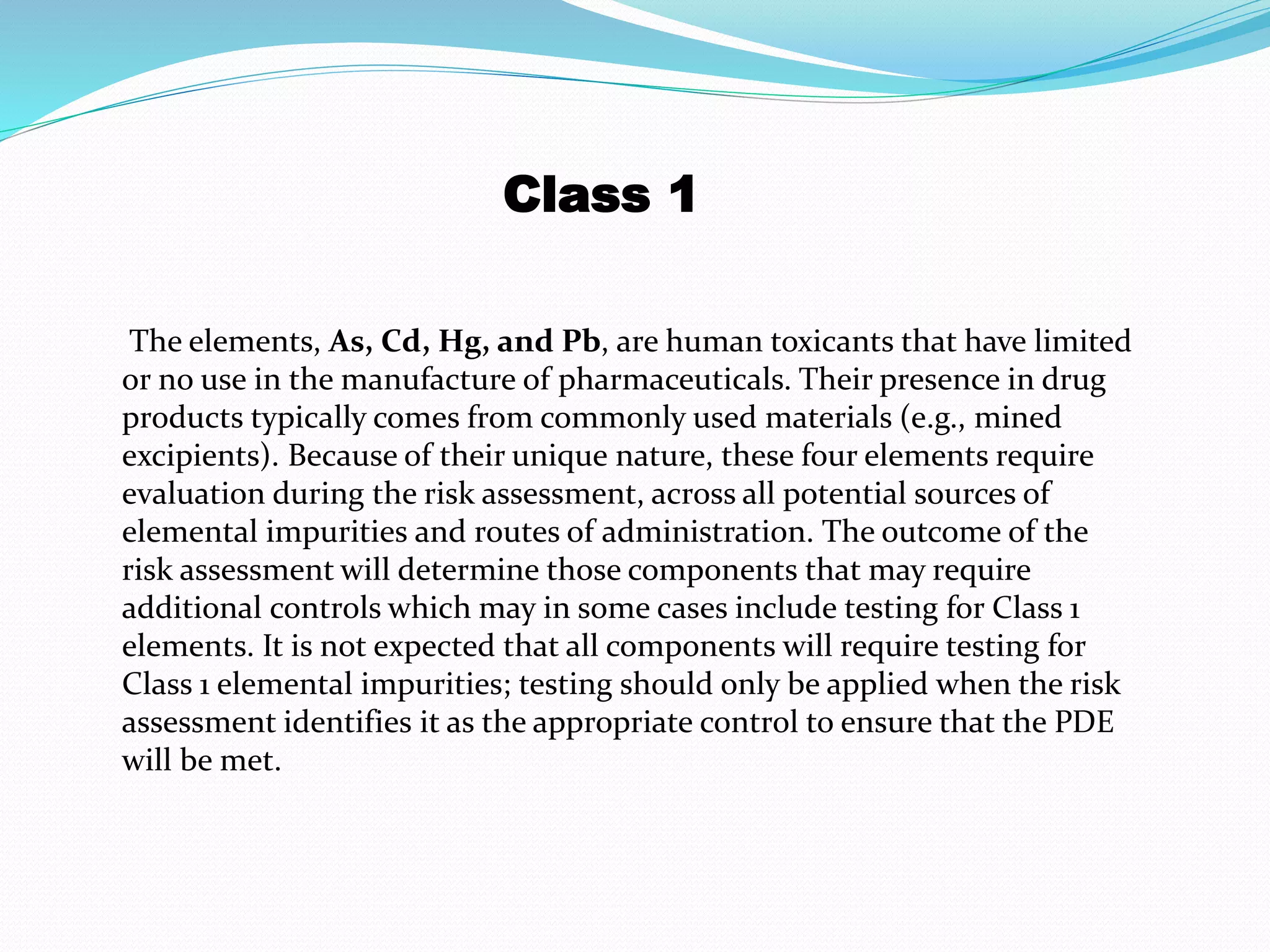 elemental classification & control of elemental impurities.pptx