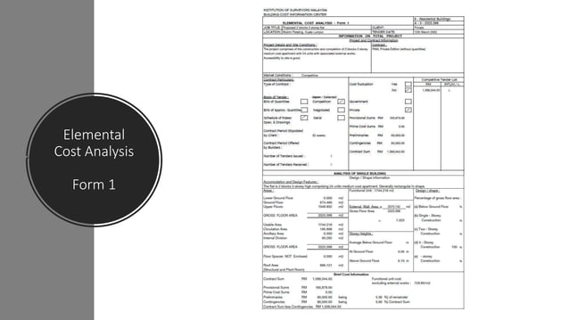 Elemental cost analysis | PPTX