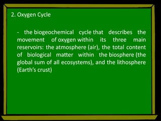 elemental cycles as a lesson in world geography | PPT