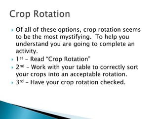 Elemental cycles and crop rotation | PPT
