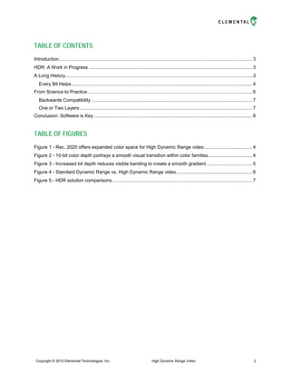 Elemental high dynamic _ range_video_white_paper | PDF