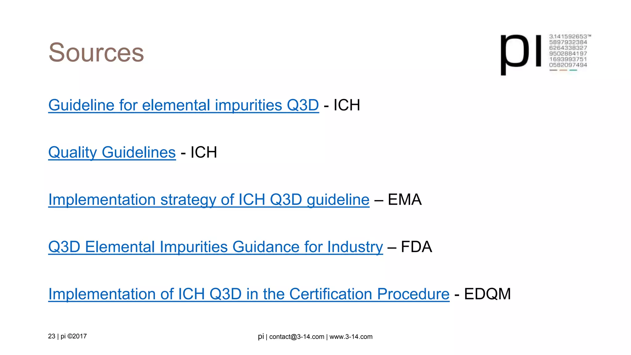 ICH Q3D - Elemental impurities in pharmaceutical products | PDF