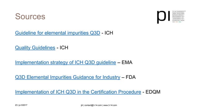 ICH Q3D - Elemental impurities in pharmaceutical products | PDF