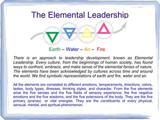 Elemental Leadership & Entrepreneurship workshop | PPT