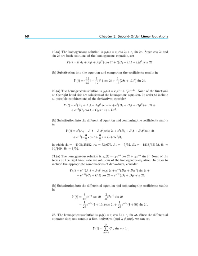 Elementary Differential Equations 11th Edition Boyce Solutions Manual | PDF