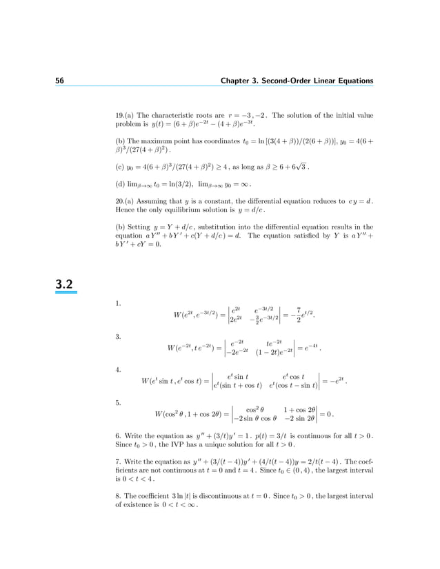 Elementary Differential Equations 11th Edition Boyce Solutions Manual | PDF