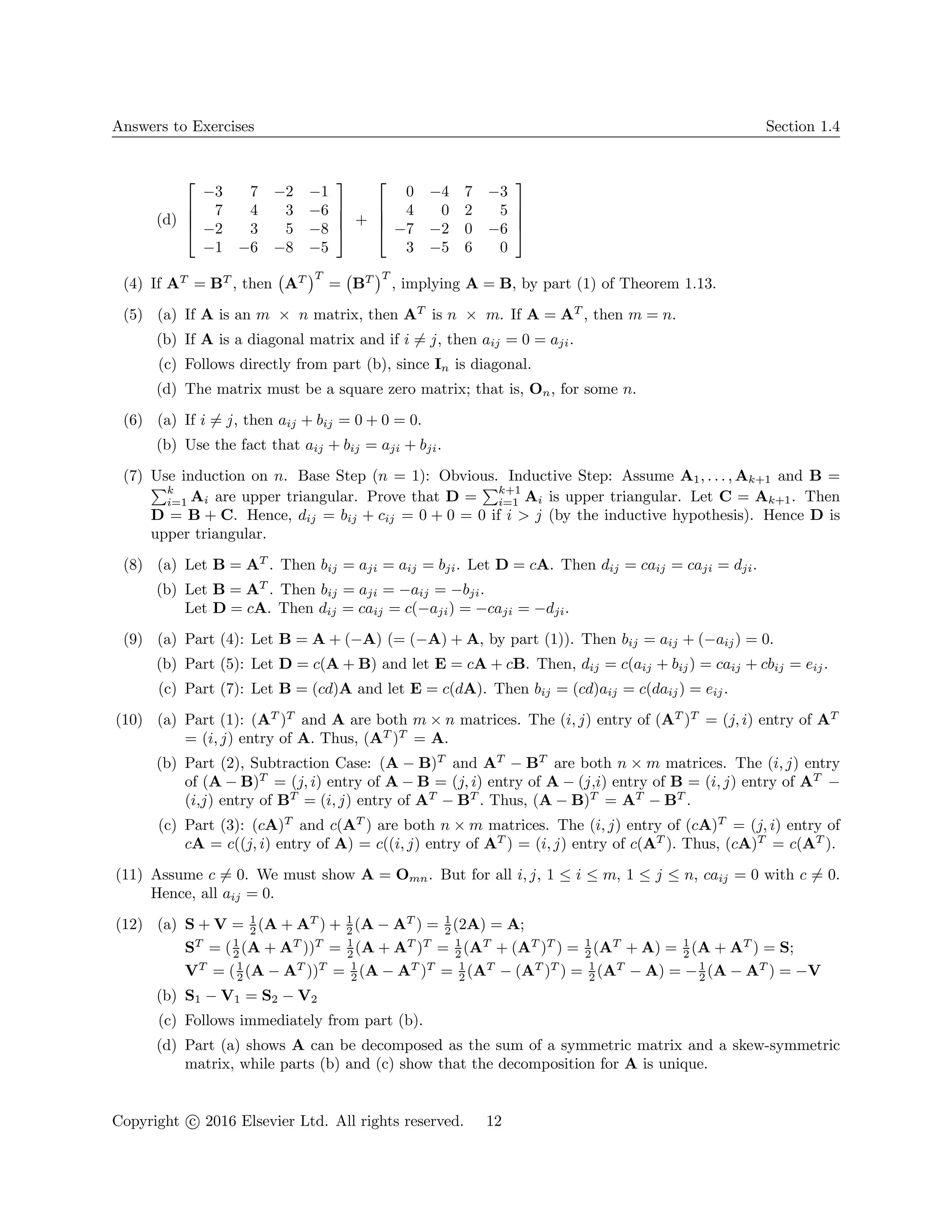 Elementary Linear Algebra 5th Edition Larson Solutions Manual | PDF