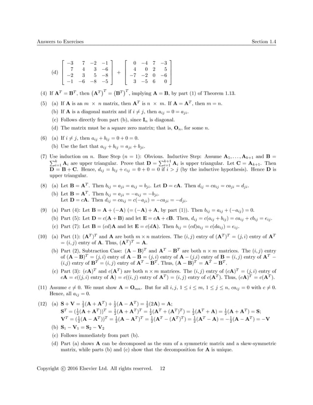 Elementary Linear Algebra 5th Edition Larson Solutions Manual | PDF ...