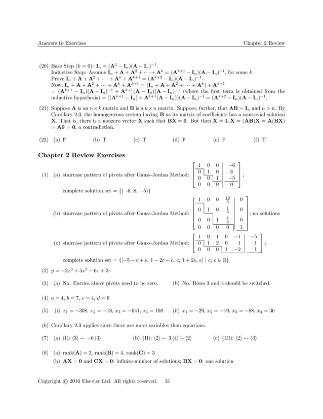 Elementary Linear Algebra 5th Edition Larson Solutions Manual | PDF ...